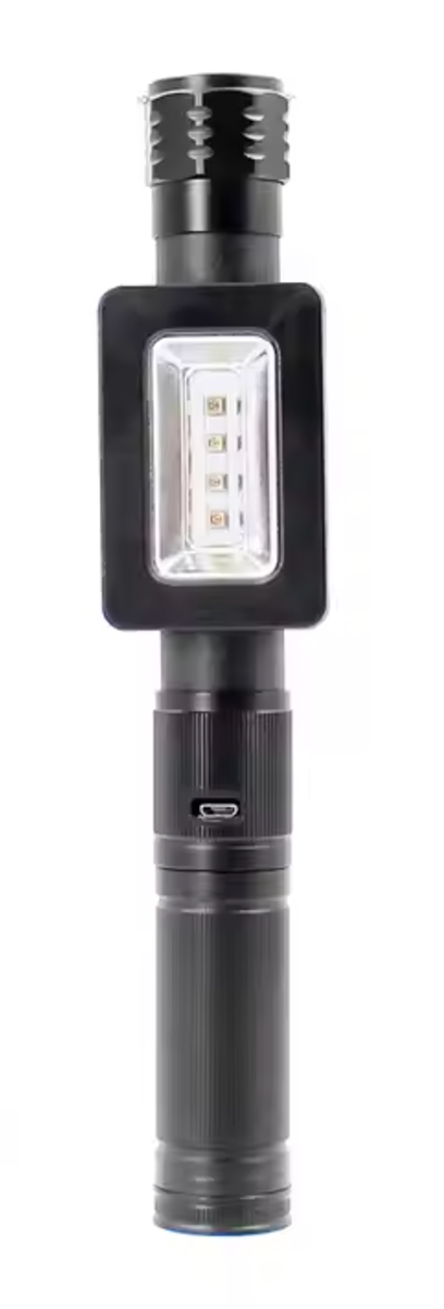 Large Rechargeable UV Flashlight with Magnetic Base